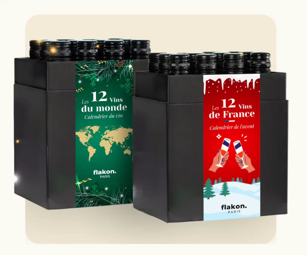 Flakon : Calendrier de l'avent 24 winetubes de vin